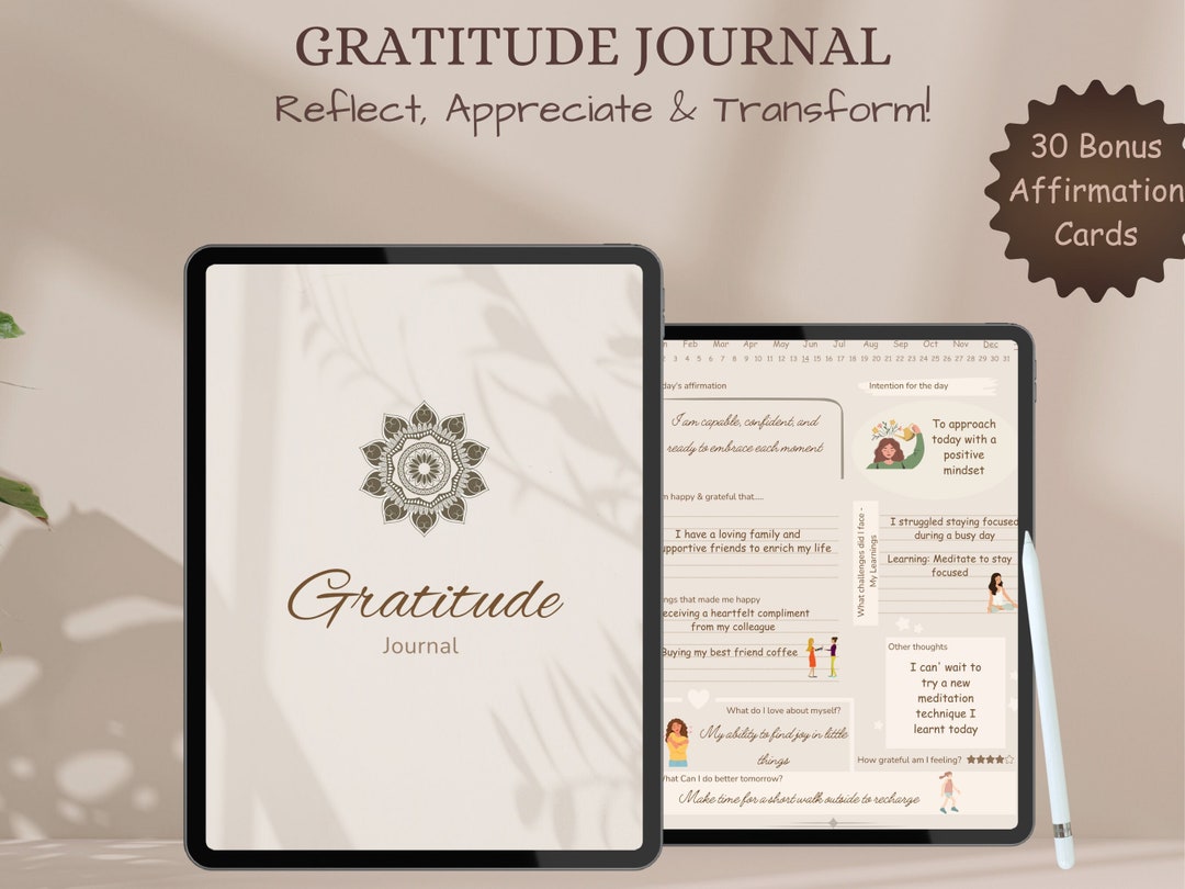 Digital Gratitude Journal | Daily Mindfulness Journal for iPad | Mental ...
