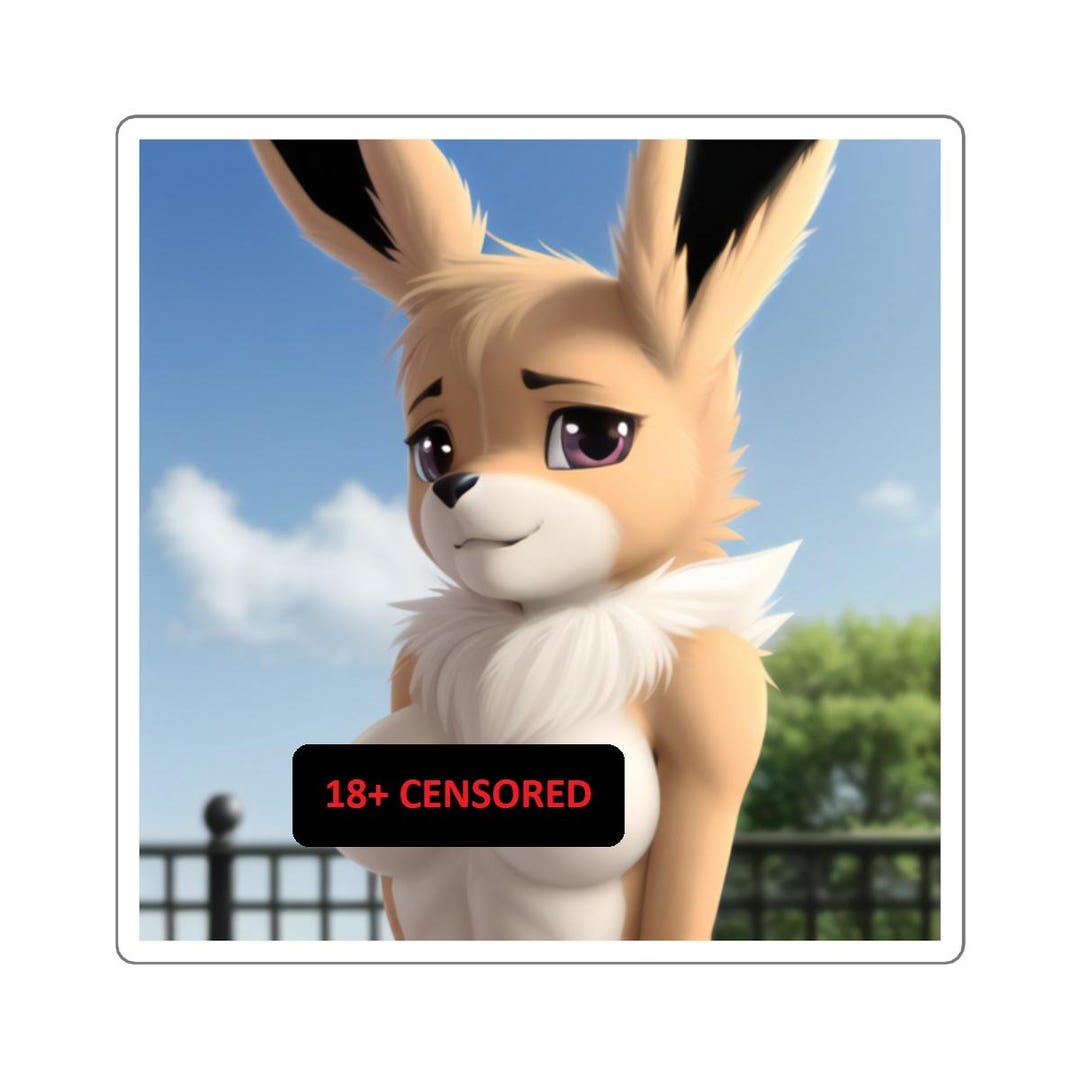 Sexy Eevee Erotic Square Sticker Nsfw Stickers - Etsy