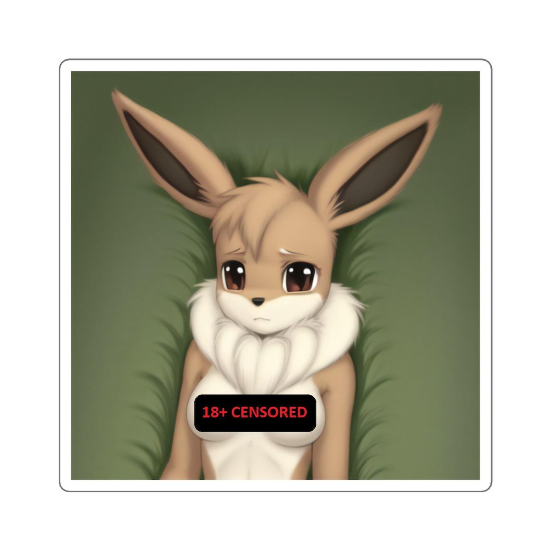 Sexy Eevee Erotic Square Sticker Nsfw Stickers - Etsy