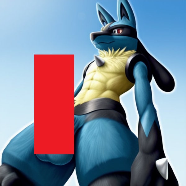 Lucario Naked Nsfw Etsy