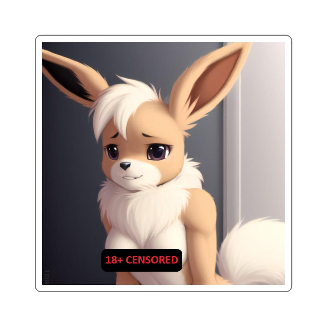 Sexy Eevee Erotic Square Sticker Nsfw Stickers - Etsy