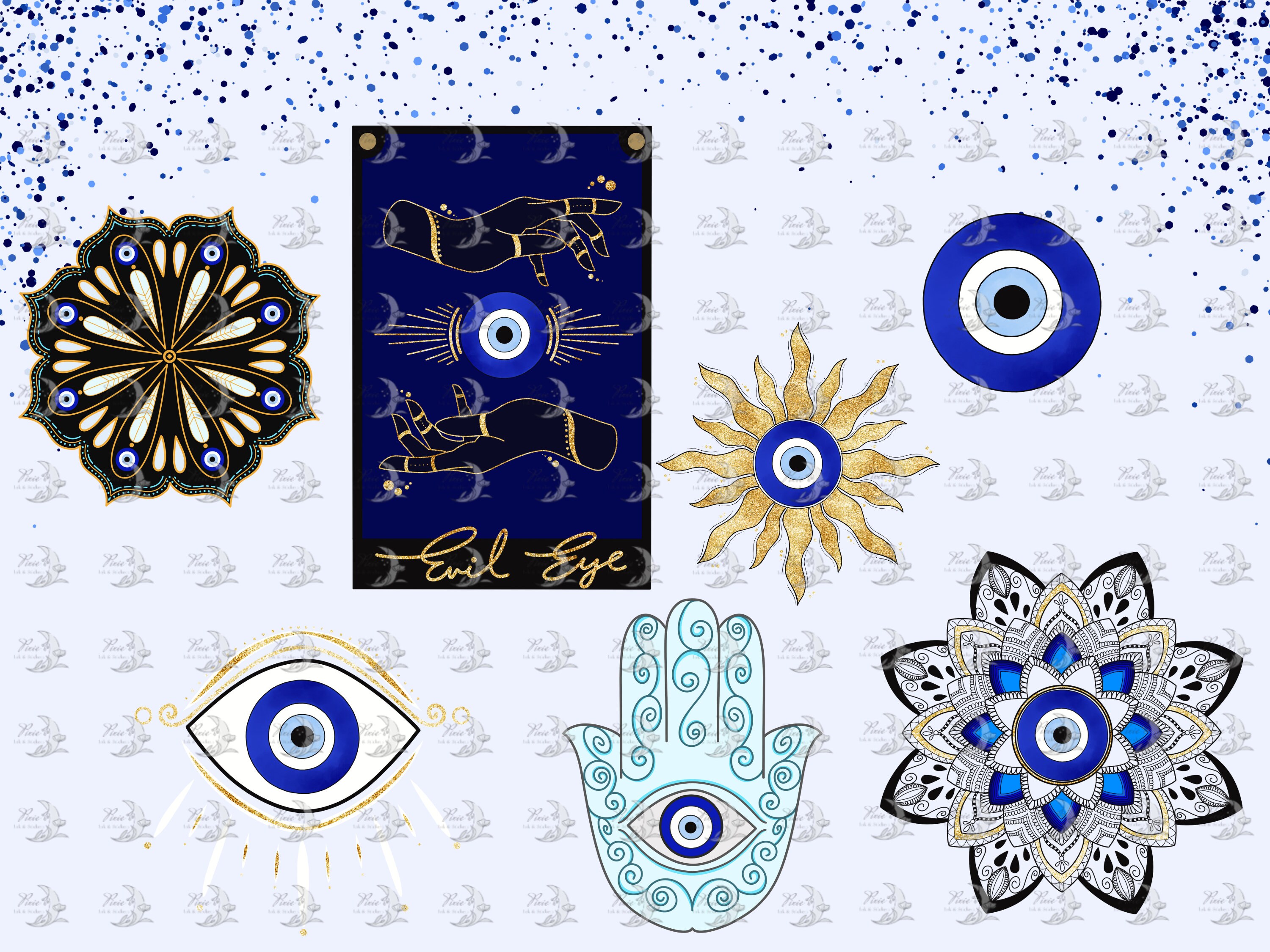 Evil Eye Stickers | 7 Stickers With Additional Variations of the Design ...