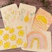 Hand Painted Sunshine Watercolor Cards, Boho Cards, Watercolor Cards ...