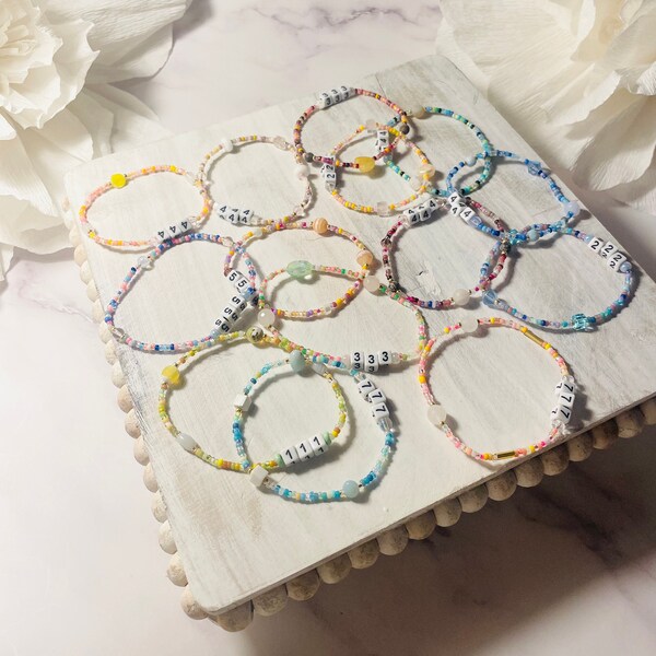 Angel Number Bracelet - Etsy