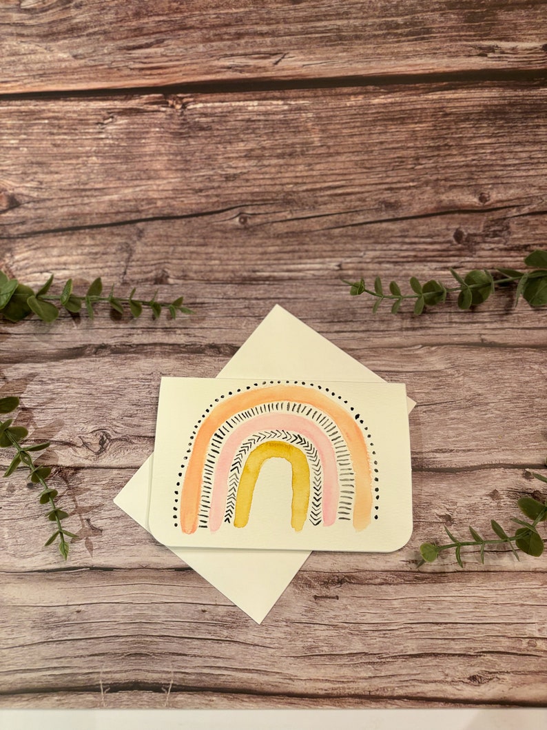 Hand Painted Sunshine Watercolor Cards, Boho Cards, Watercolor Cards ...