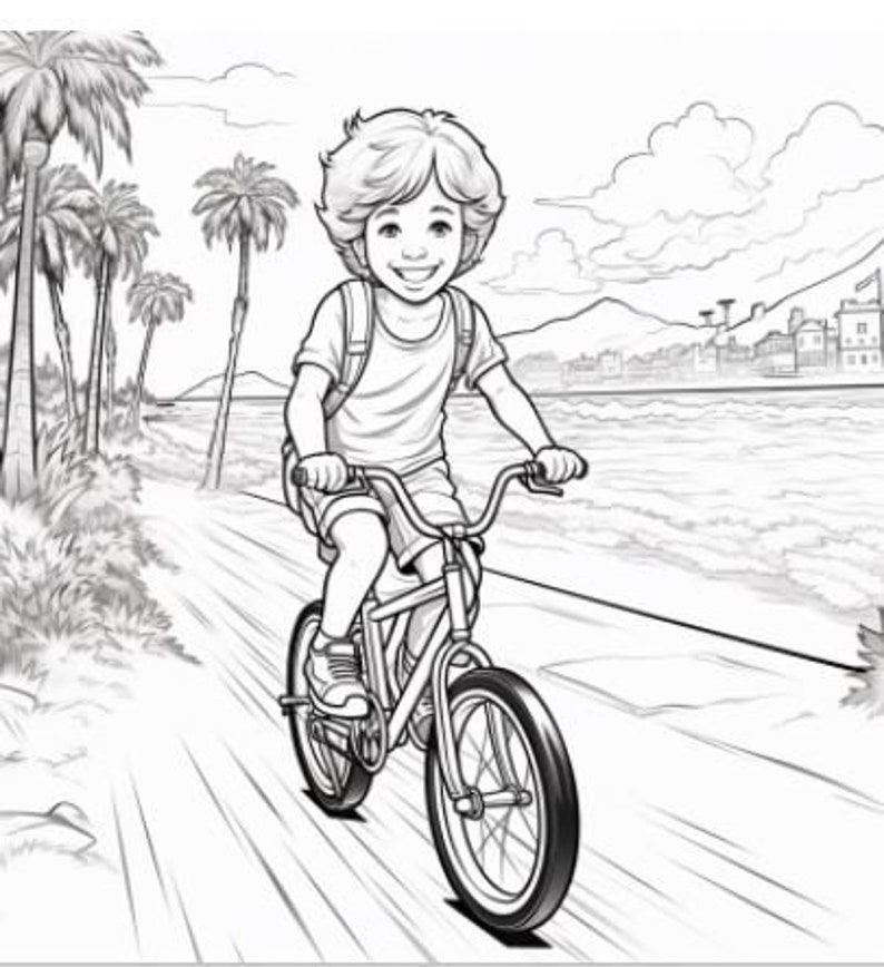 Coloring Transportation Adventures Printable Sheets of Cars, Boats ...