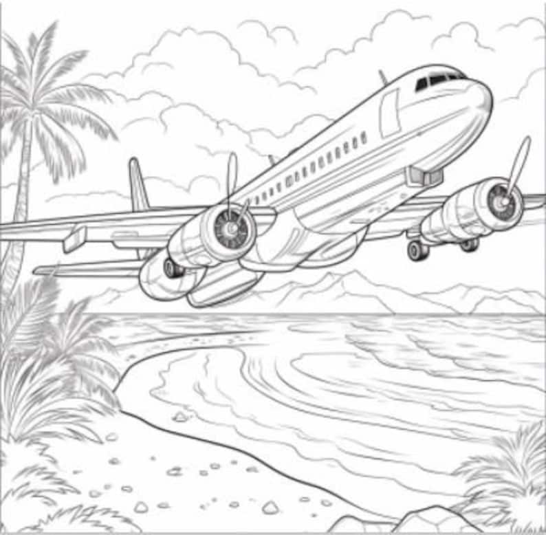 Coloring Transportation Adventures Printable Sheets of Cars, Boats ...