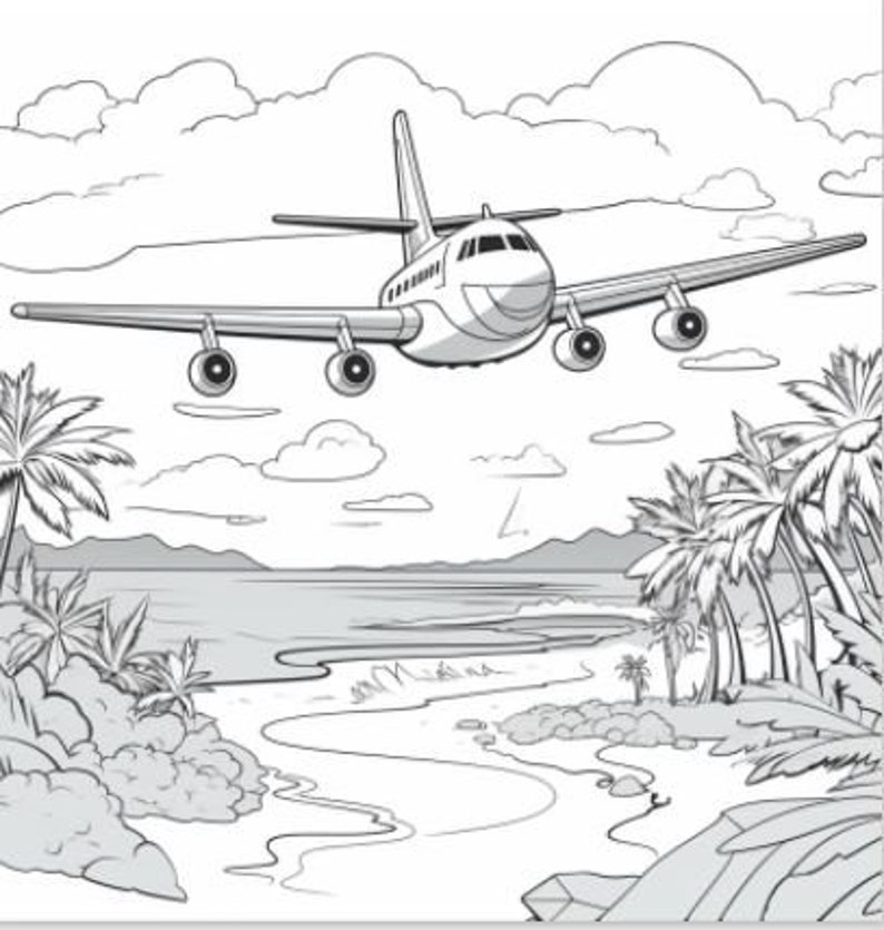 Coloring Transportation Adventures Printable Sheets of Cars, Boats ...