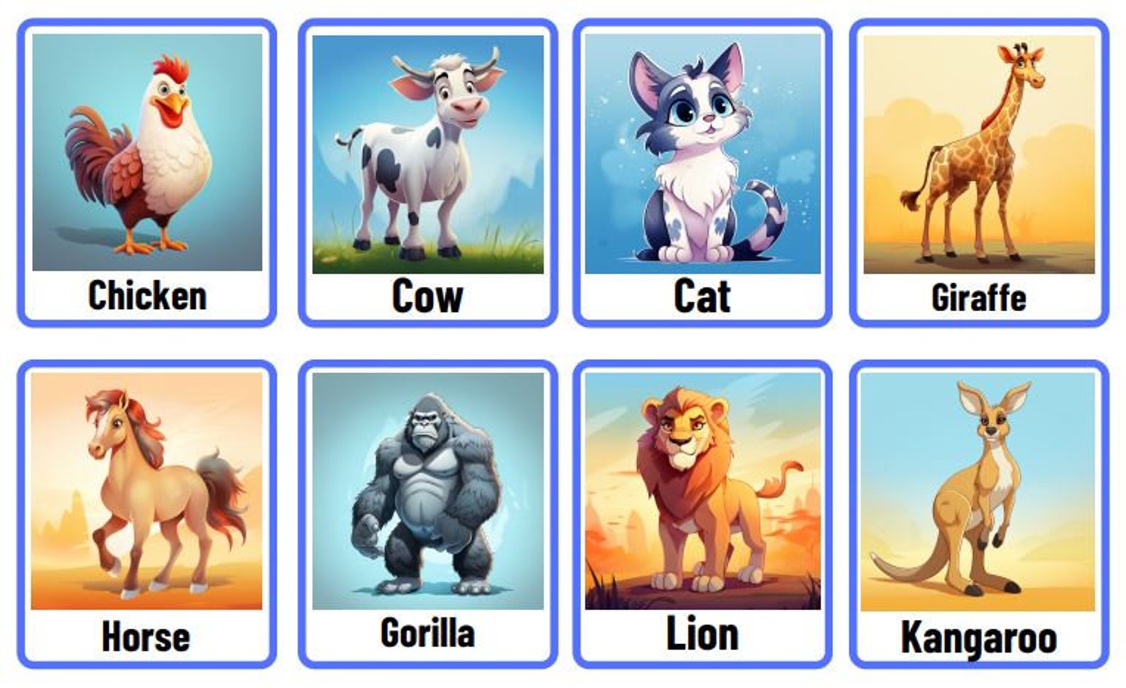 Printable Animals & Their Babies Flashcard Set - Etsy