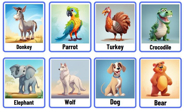 Printable Animals & Their Babies Flashcard Set - Etsy