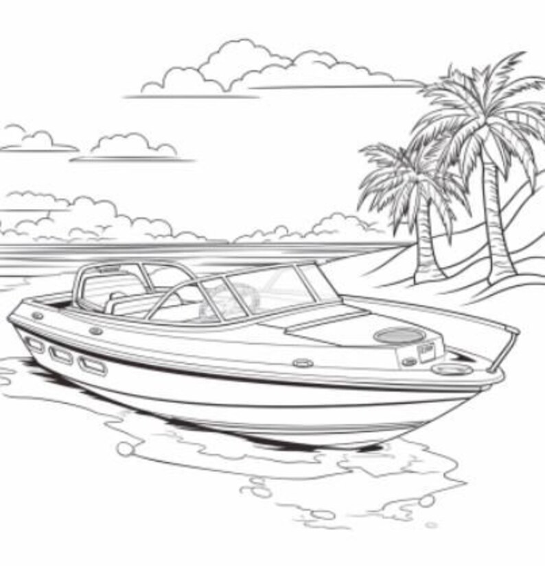 Coloring Transportation Adventures Printable Sheets of Cars, Boats ...