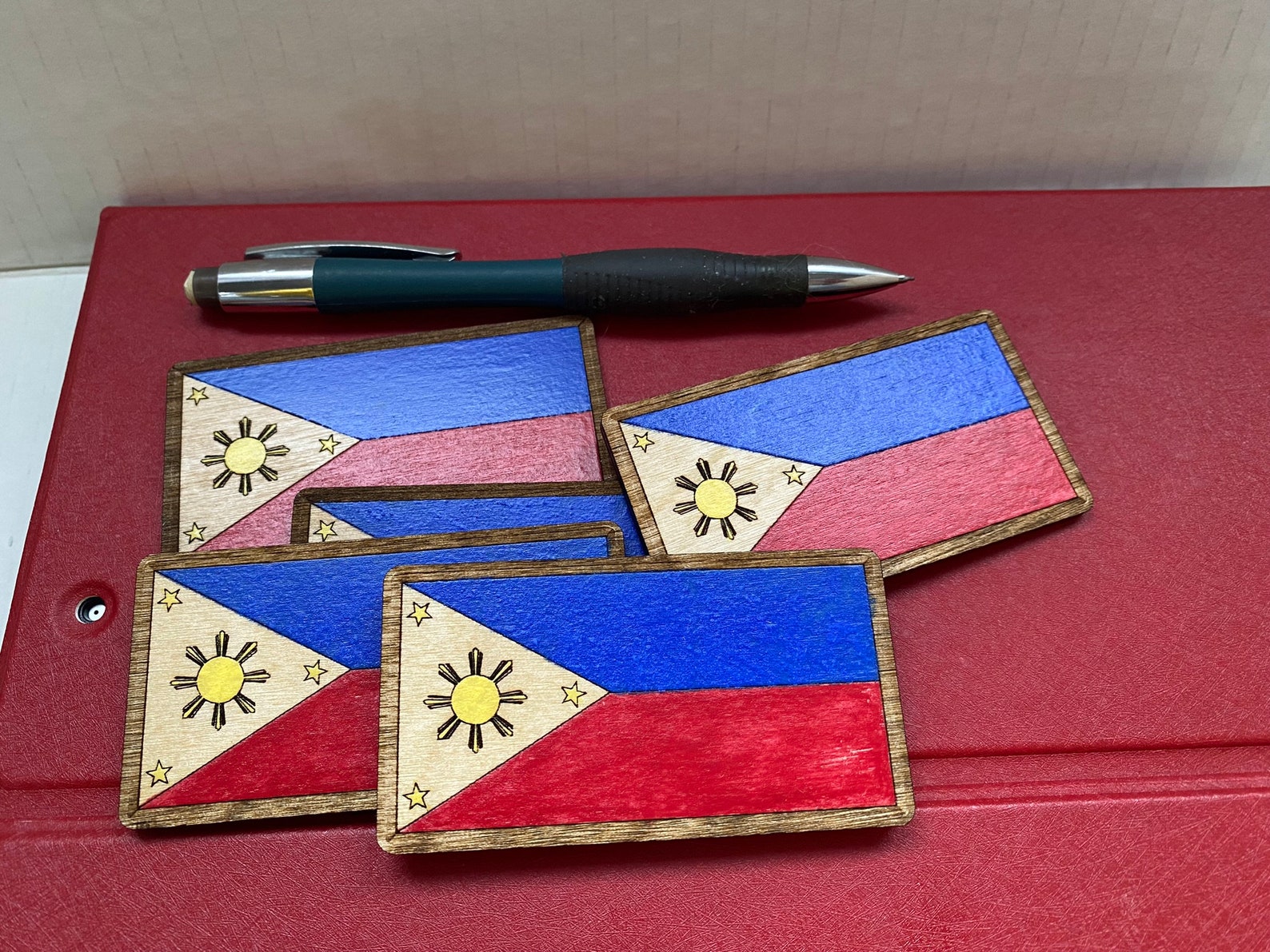 Philippine Flag & Jeepney Key Chains Engraved in Wood | Filipino ...