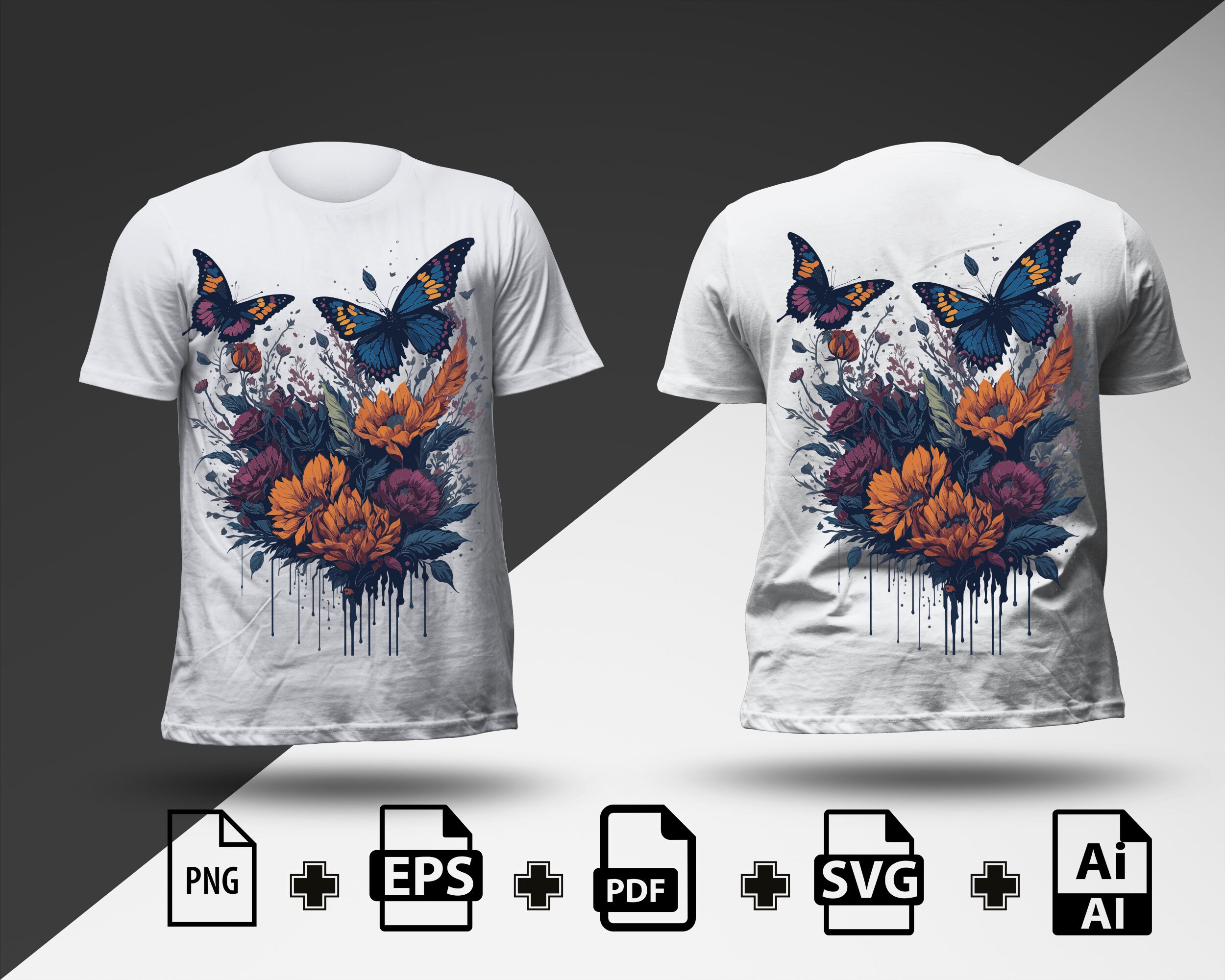 Purple and Blue Butterfly Svg Butterfly Sweatshirt Butterfly - Etsy