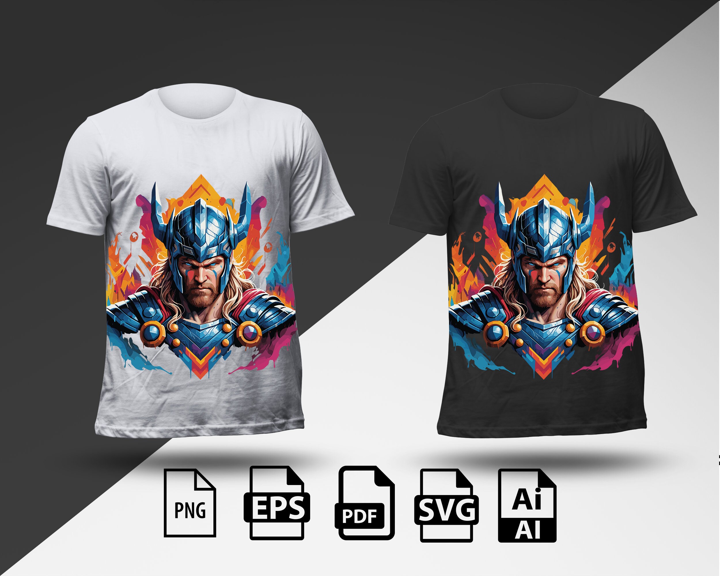 Digital Thor Svg, Thor Print, Printable Vector, Digital Download, Ai ...