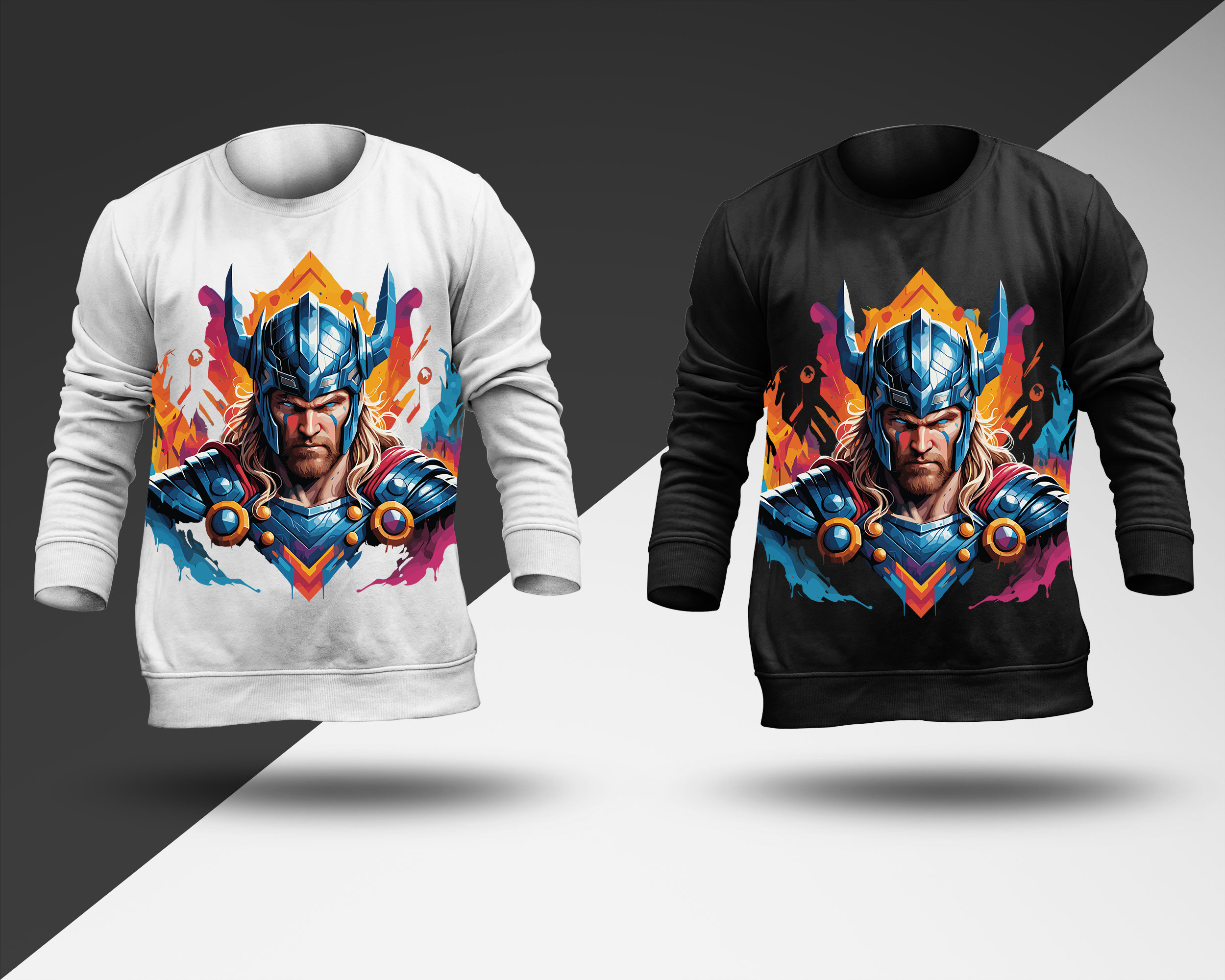 Digital Thor Svg, Thor Print, Printable Vector, Digital Download, Ai Design Shirt, Marvel ...