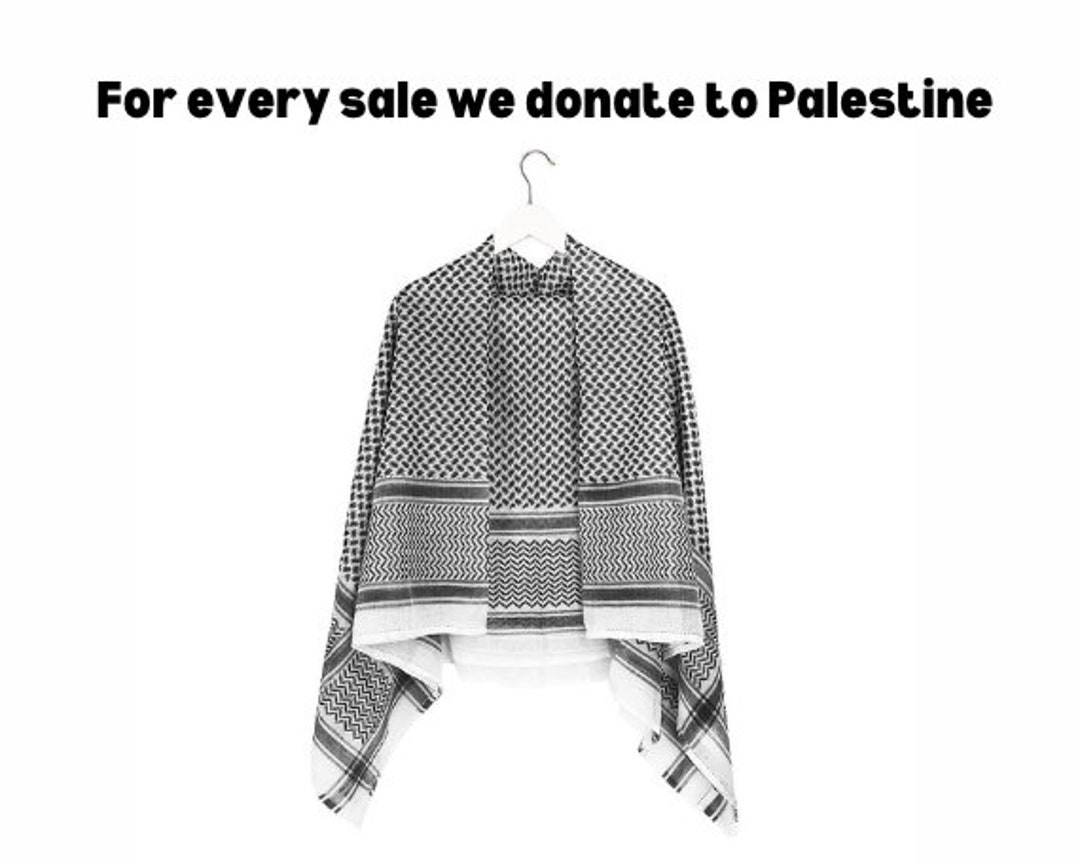 Palestine Scarf Keffiyeh Shemagh Traditional 100% Cotton Scarf ...