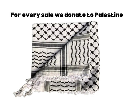 Palestine Scarf Keffiyeh Traditional Fishnet Pattern Shemagh ...