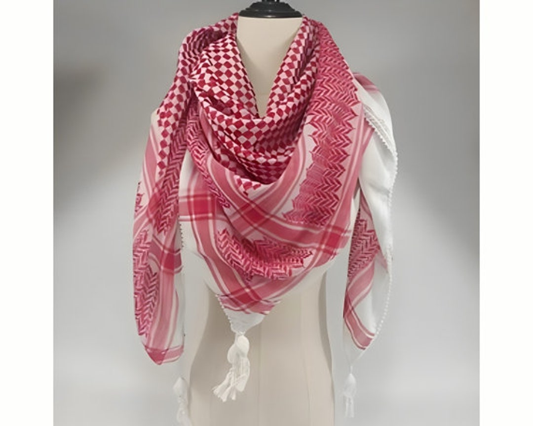 Keffiyeh Palestine Scarf Kufyiah Traditional Cotton Shemagh With ...