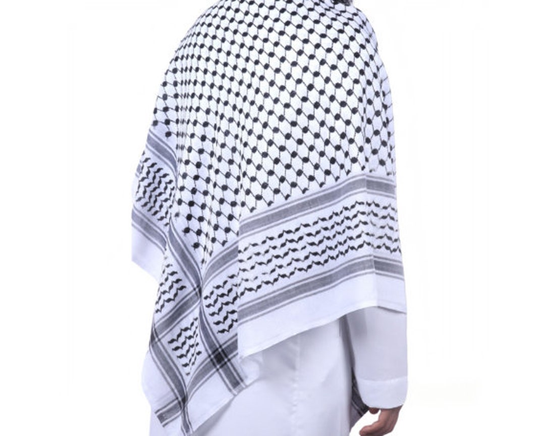 Palestine Scarf Keffiyeh Traditional Fishnet Pattern Shemagh ...