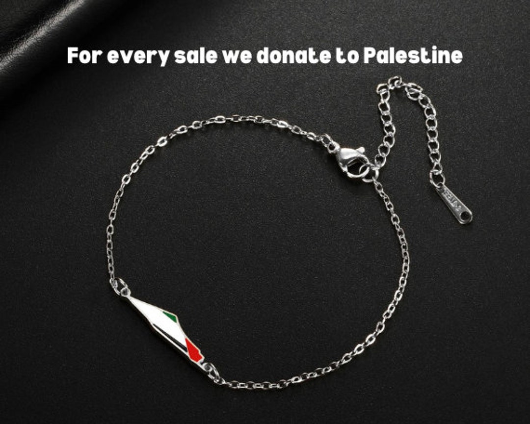 Palestine Bracelet Palestine Map Wristband Gold Wristband Silver ...