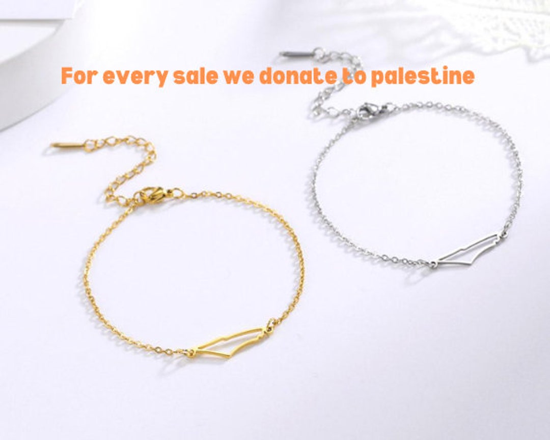 Palestine Bracelet Palestine Map Wristband Gold Wristband Silver ...