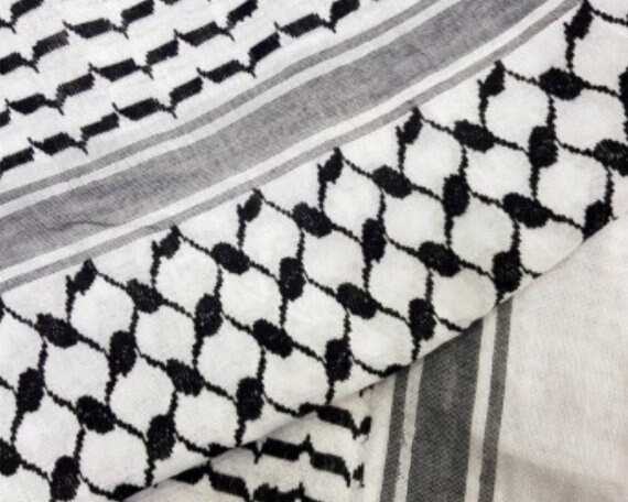 Palestine Scarf Keffiyeh Traditional Fishnet Pattern Shemagh ...