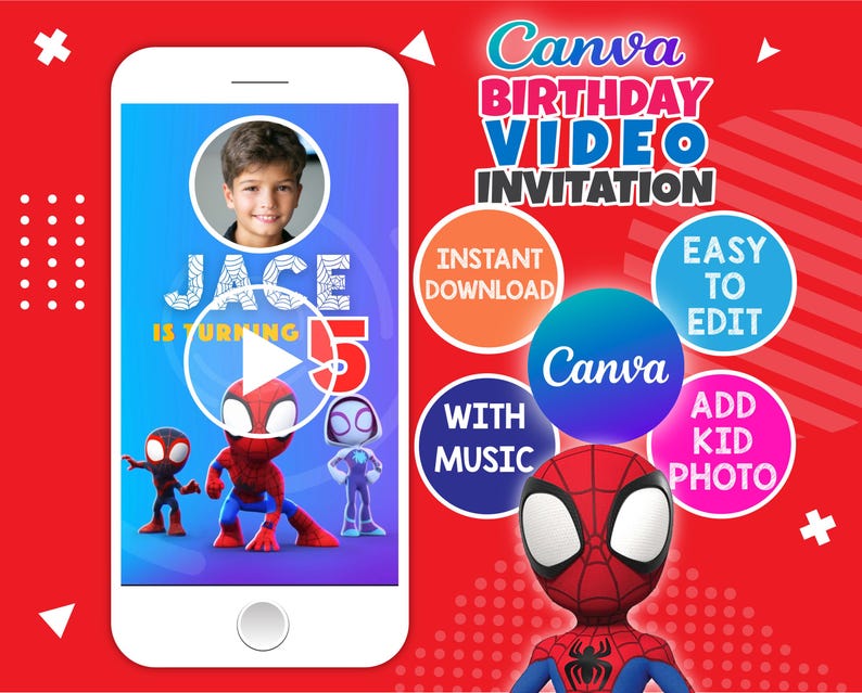 Editable and Instant Downloadable Video Invitation With a Song, Digital ...