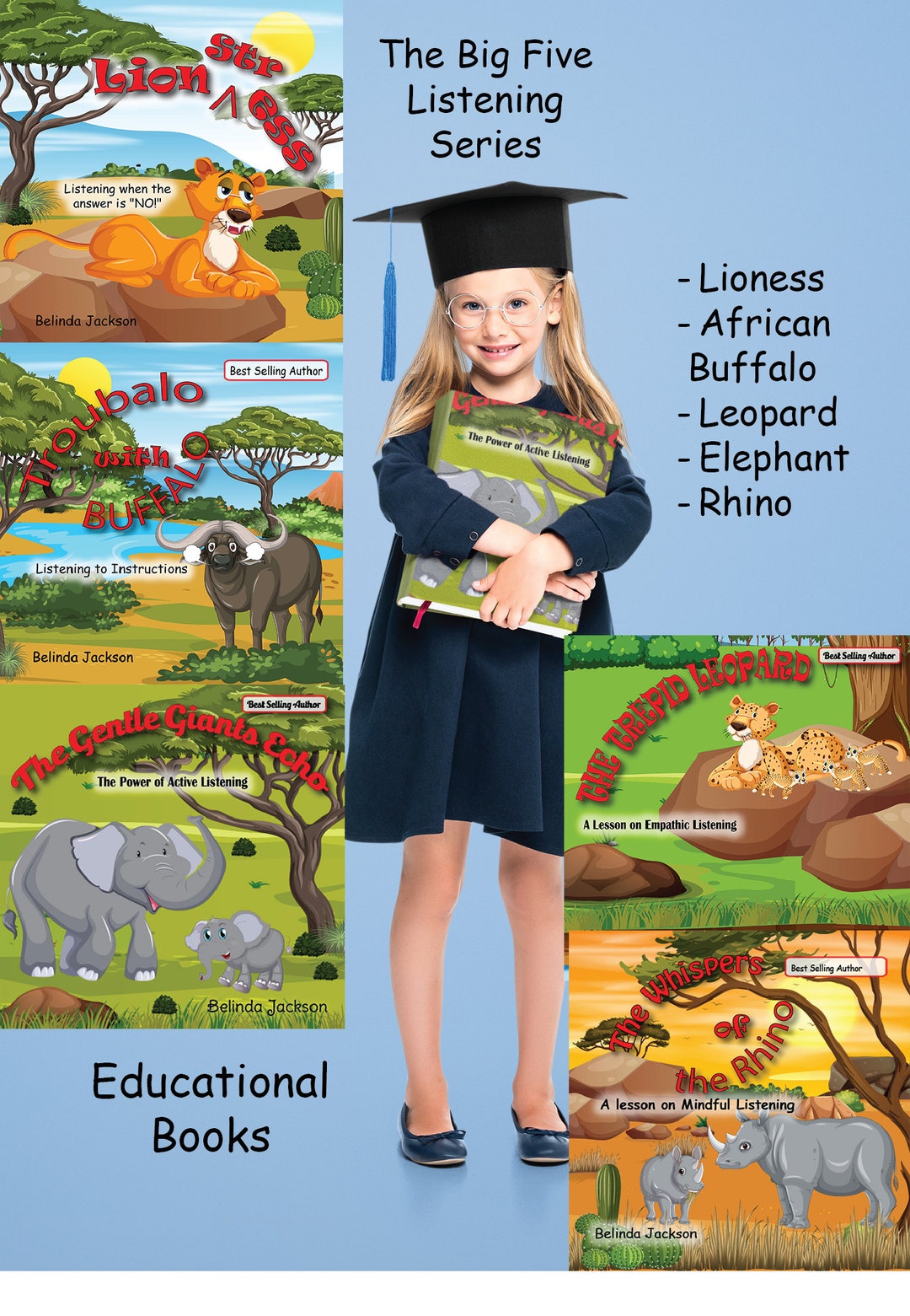 The Big Five Listening Series - Elephant, Rhino, Leopard, Rhino ...