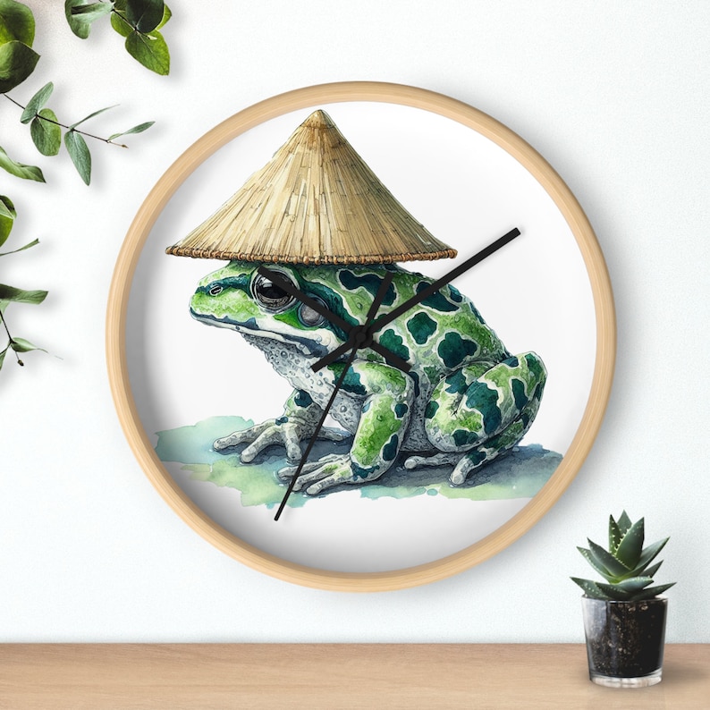 Japanese Frog Wall Clock, Watercolor Art - Etsy