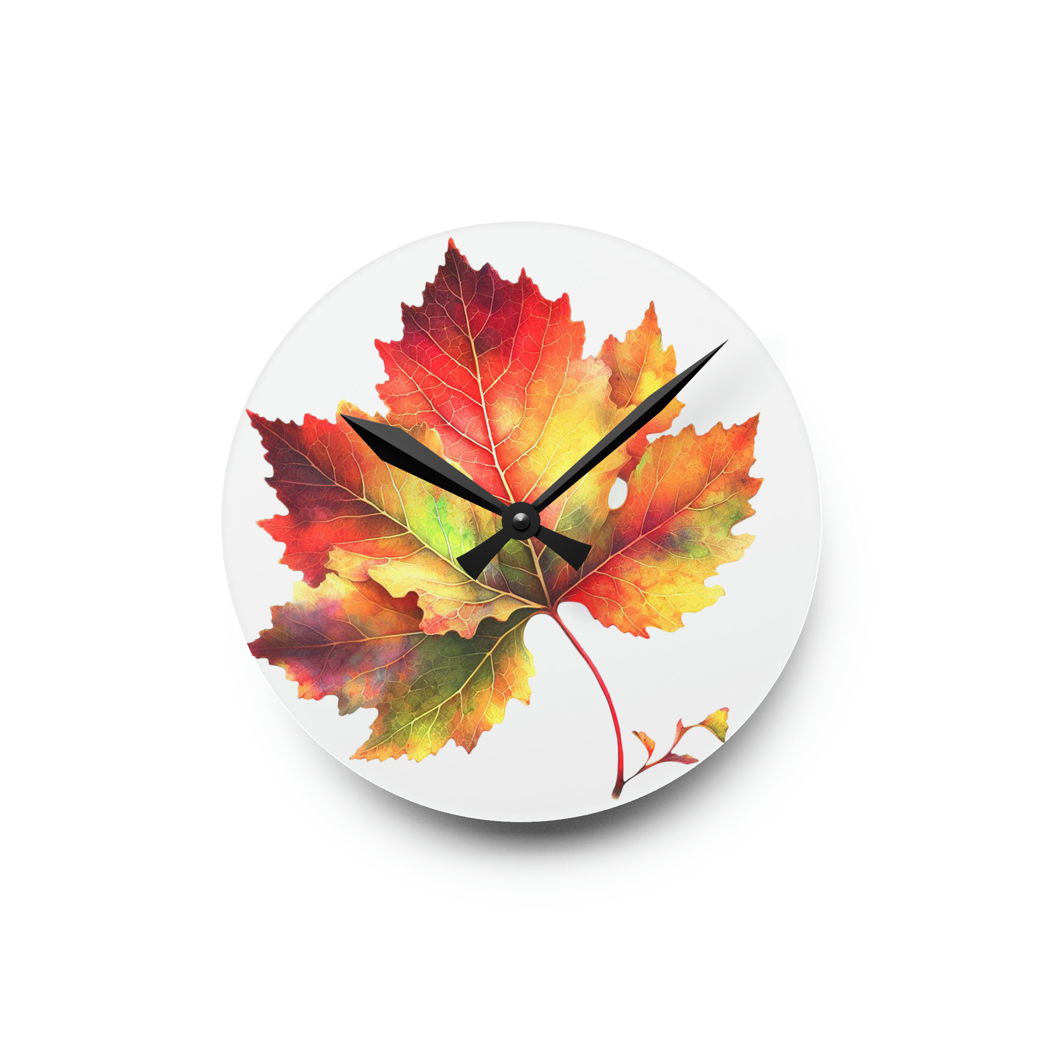 Aspen Leaf Acrylic Wall Clock, Fall Wall Clock - Etsy