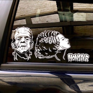Frankenstein Sticker, Frankenstein Decal, Monster Sticker, Monster ...
