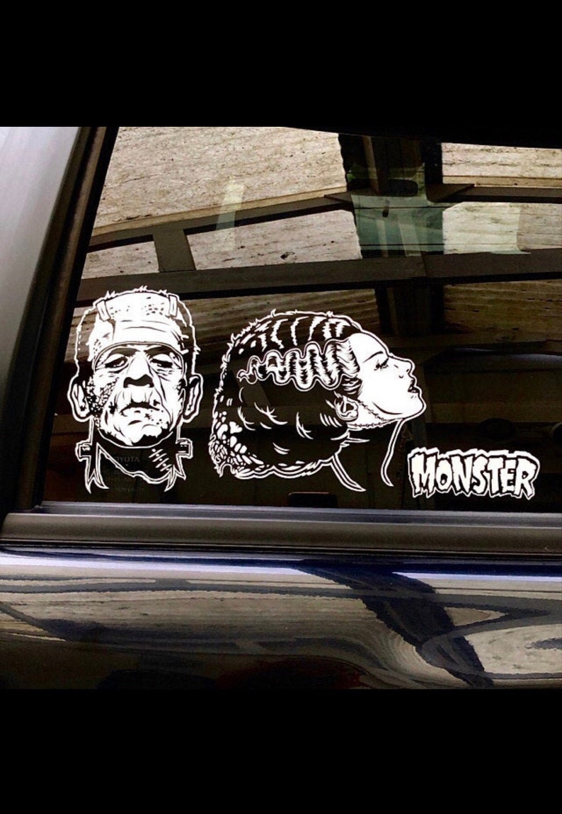 Frankenstein Sticker, Frankenstein Decal, Monster Sticker, Monster ...
