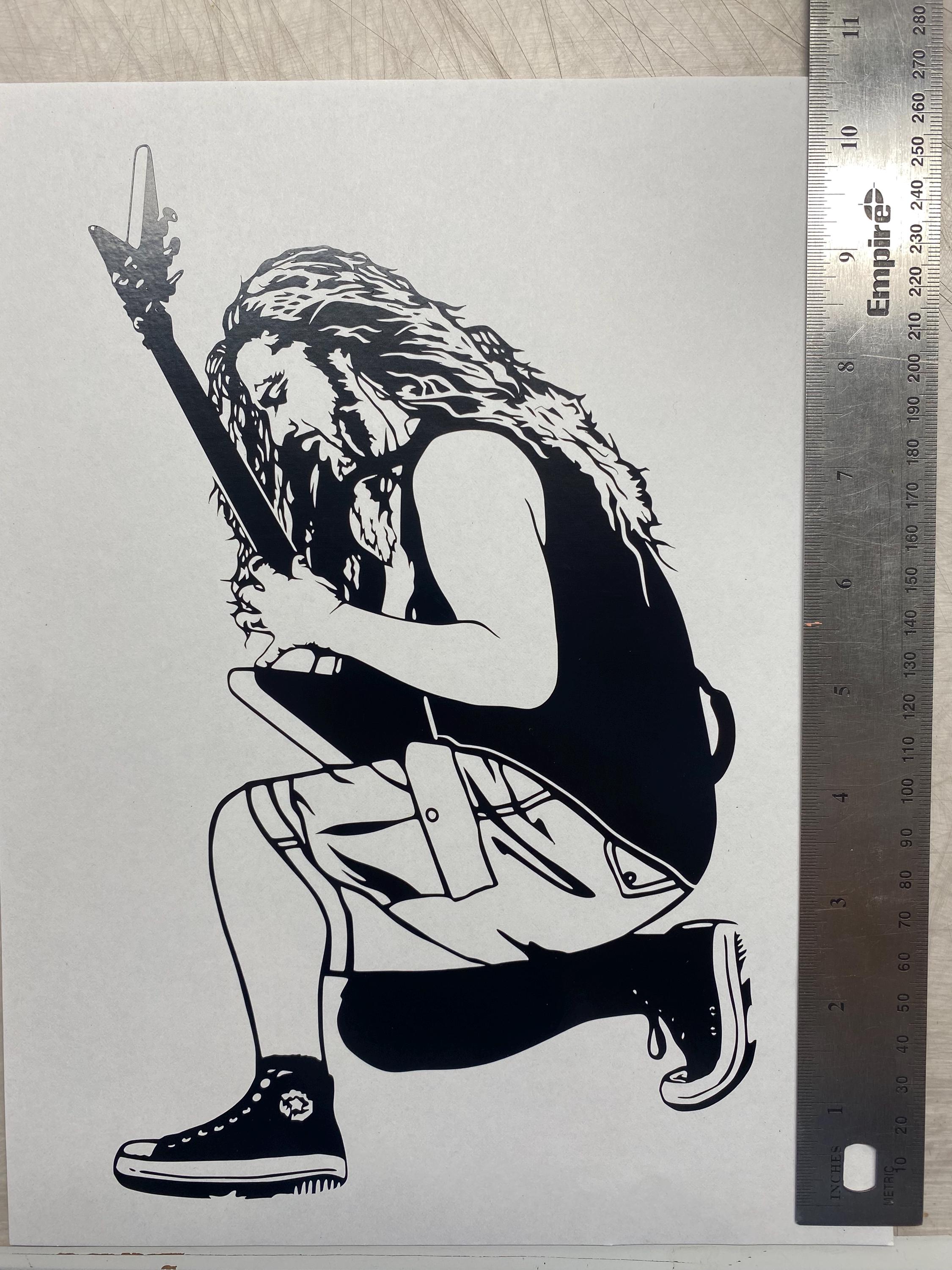 Dimebag Darrell Sticker, Dimebag Darrell Decal, Pantera Sticker ...