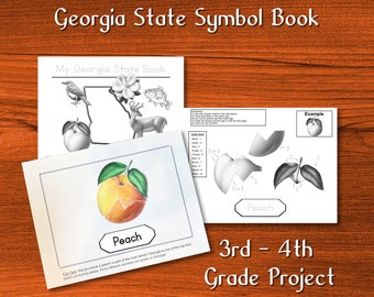 Georgia State Symbols, Oak Tree, Kids Printable Craft Template ...