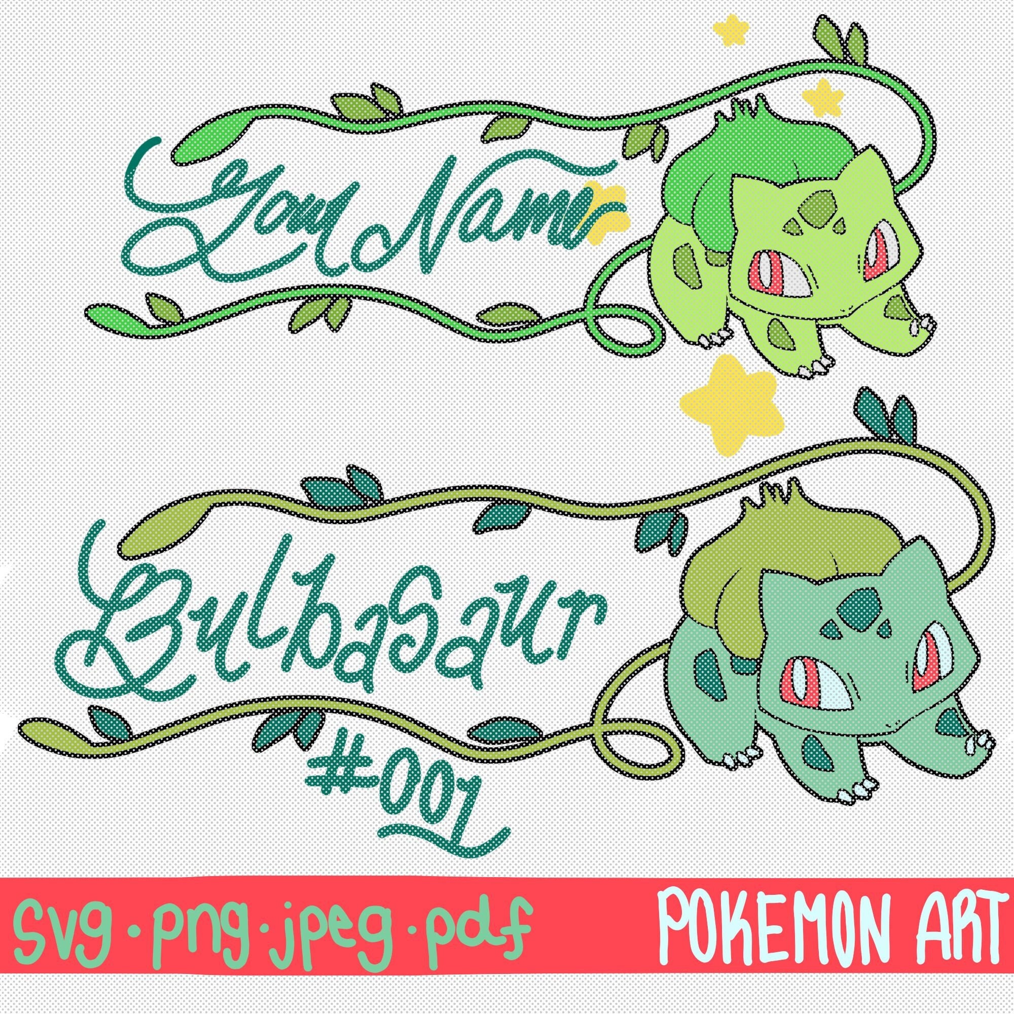 Pokemon Bulbasaur SVG PNG File Anime Design Digital - Etsy