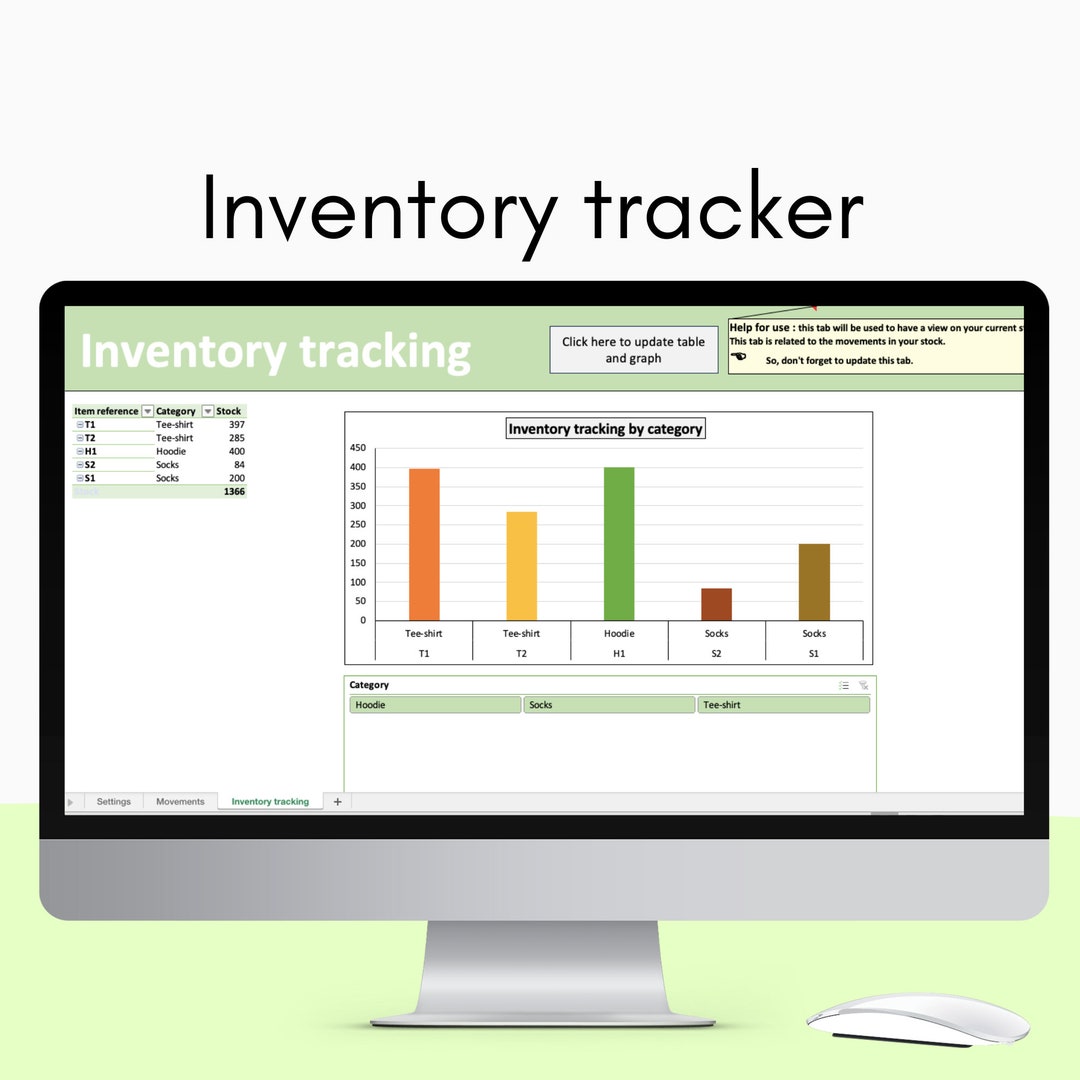 Inventory Tracker Excel Template - Etsy