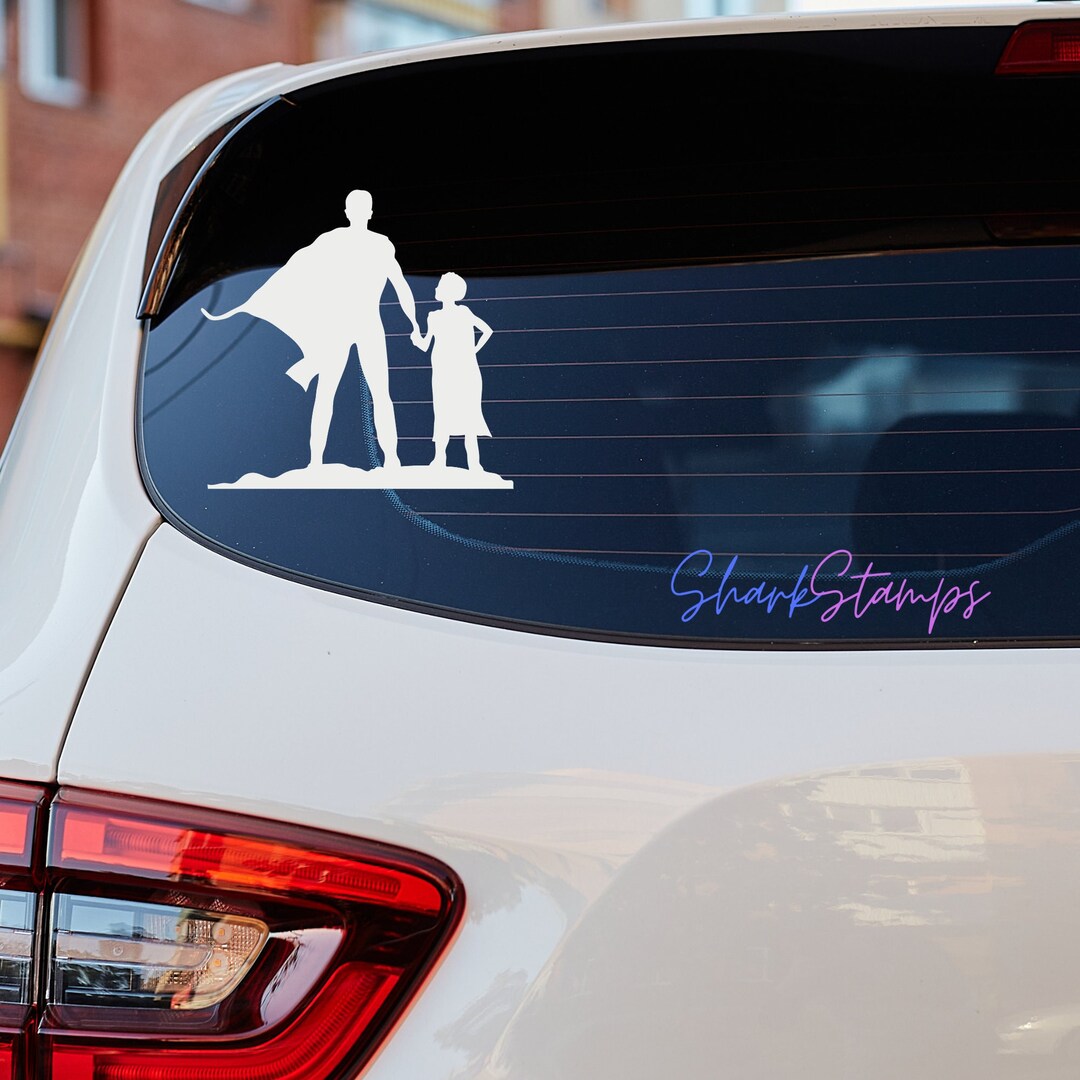 DAD HERO Father and Son Decal Vinyl Stickers for Dad - Etsy