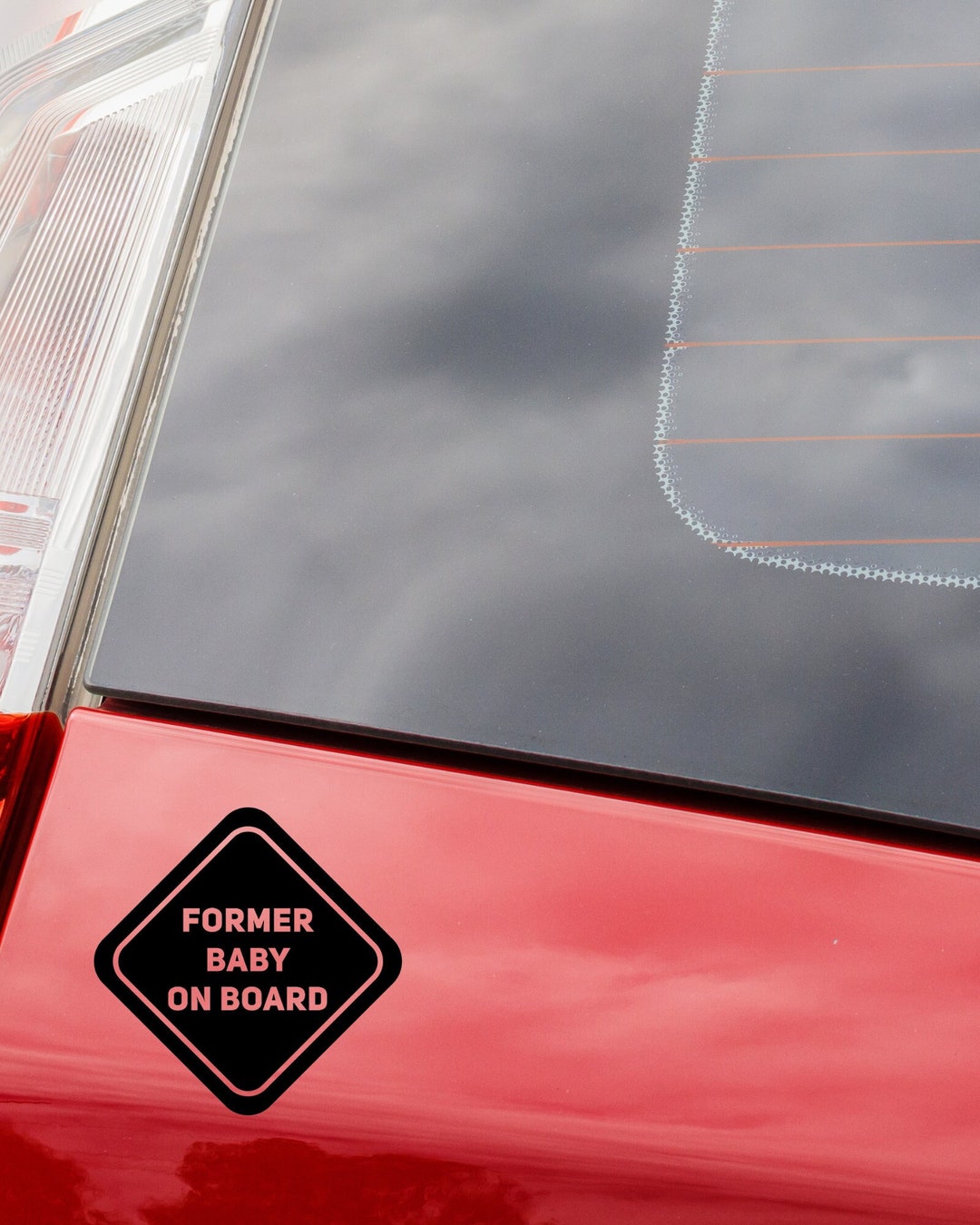 FORMER BABY ON Board Decal in Black or White Top Quality - Etsy