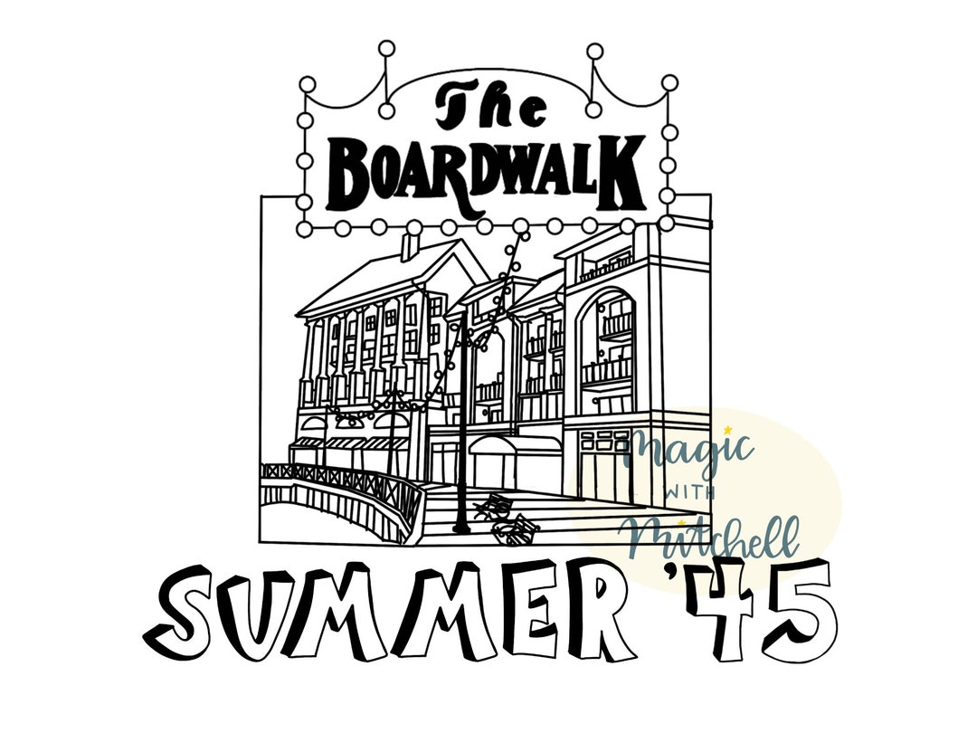 The Boardwalk Summer '45 SVG - Etsy