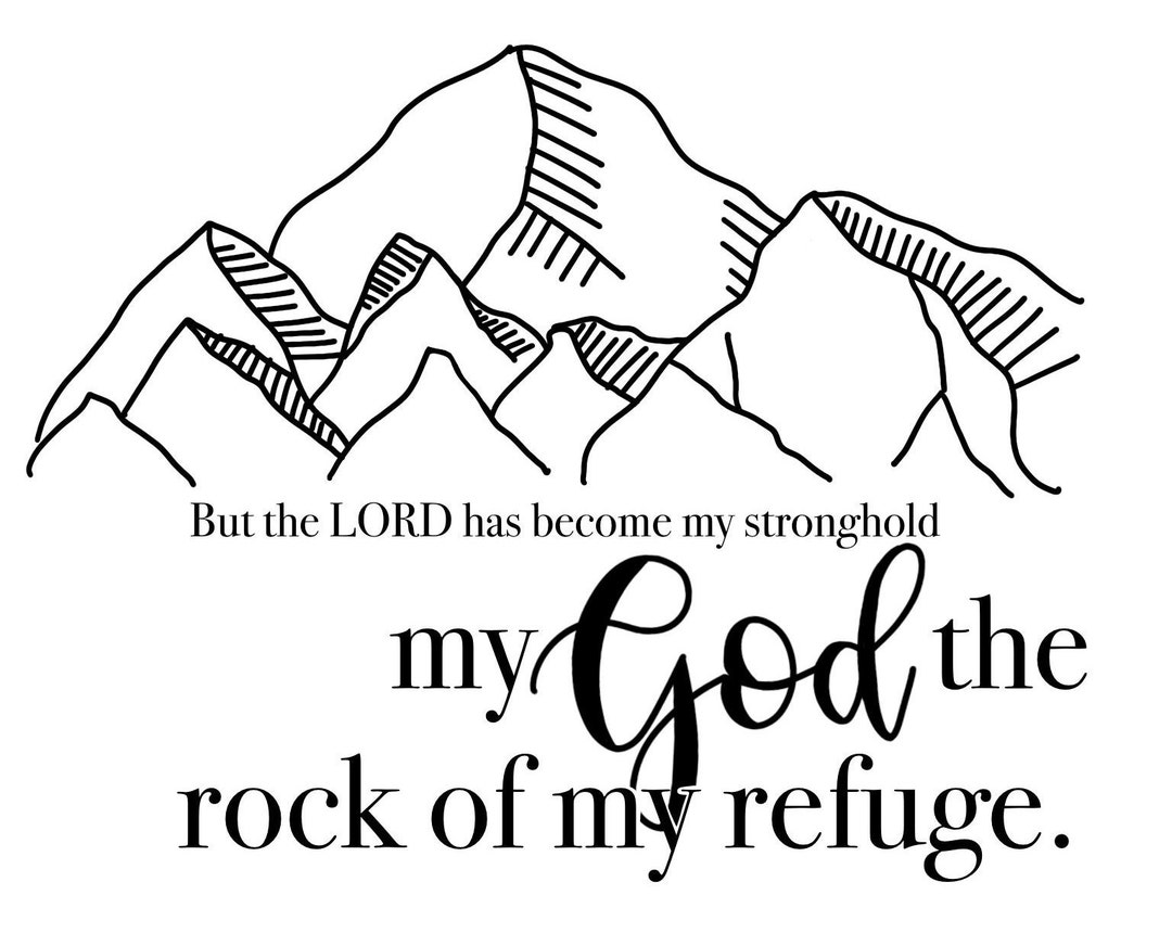 Psalm 94:22 My God is the Rock of My Refuge - Etsy