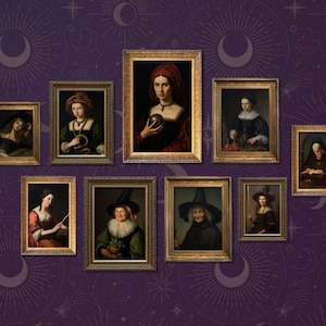 Set of 30 Wizards and Witches Portraits, Bundle Wal Art, School of ...