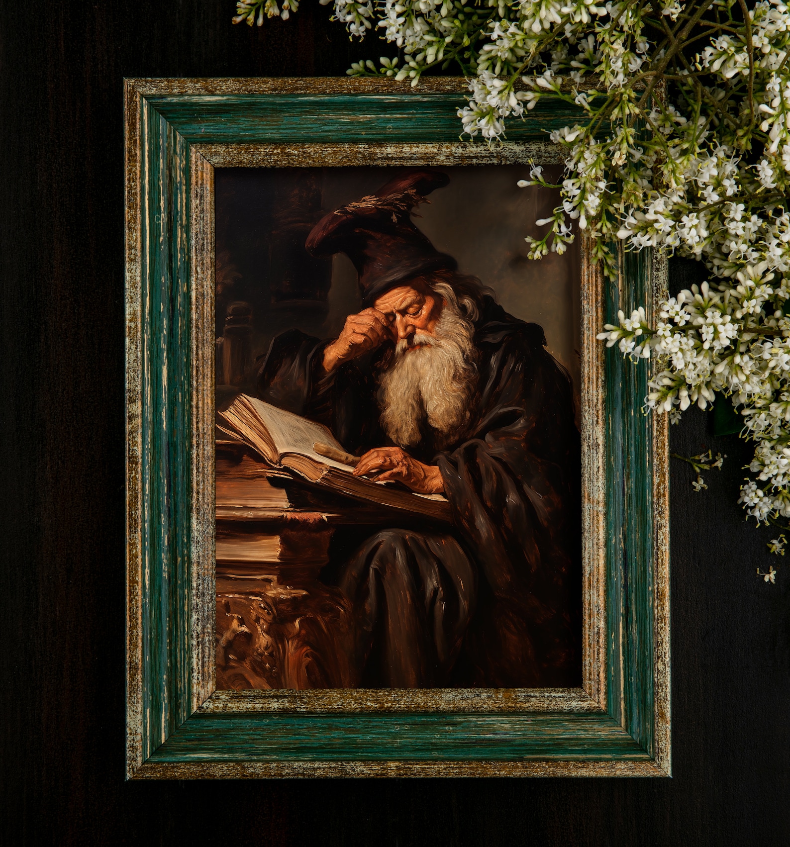 Wizard Portrait Paint Printable Vintage Wall Art School of - Etsy