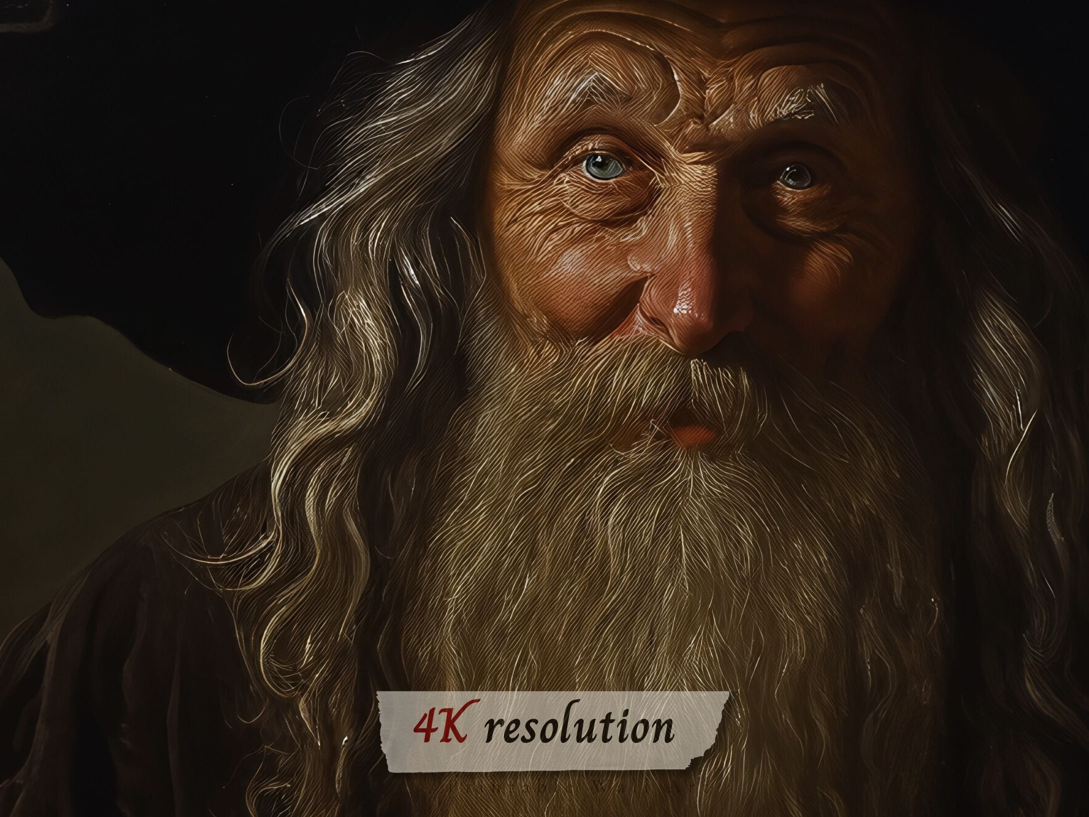 Wizard Portrait Paint Printable Vintage Wall Art School of - Etsy