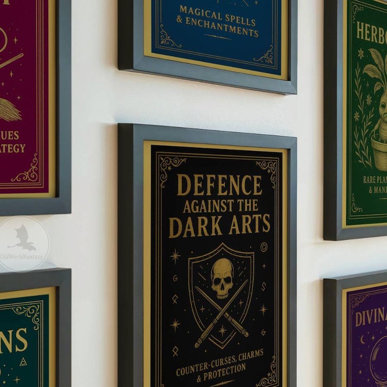 Set of 12 Wizarding Class Posters: DIY Academy Decor, Wizard School ...