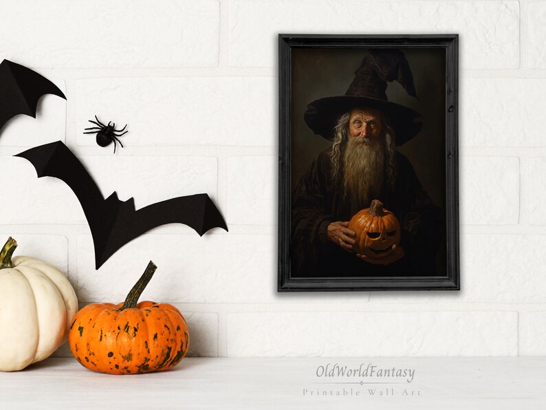 Wizard Portrait Paint Printable Vintage Wall Art School of - Etsy