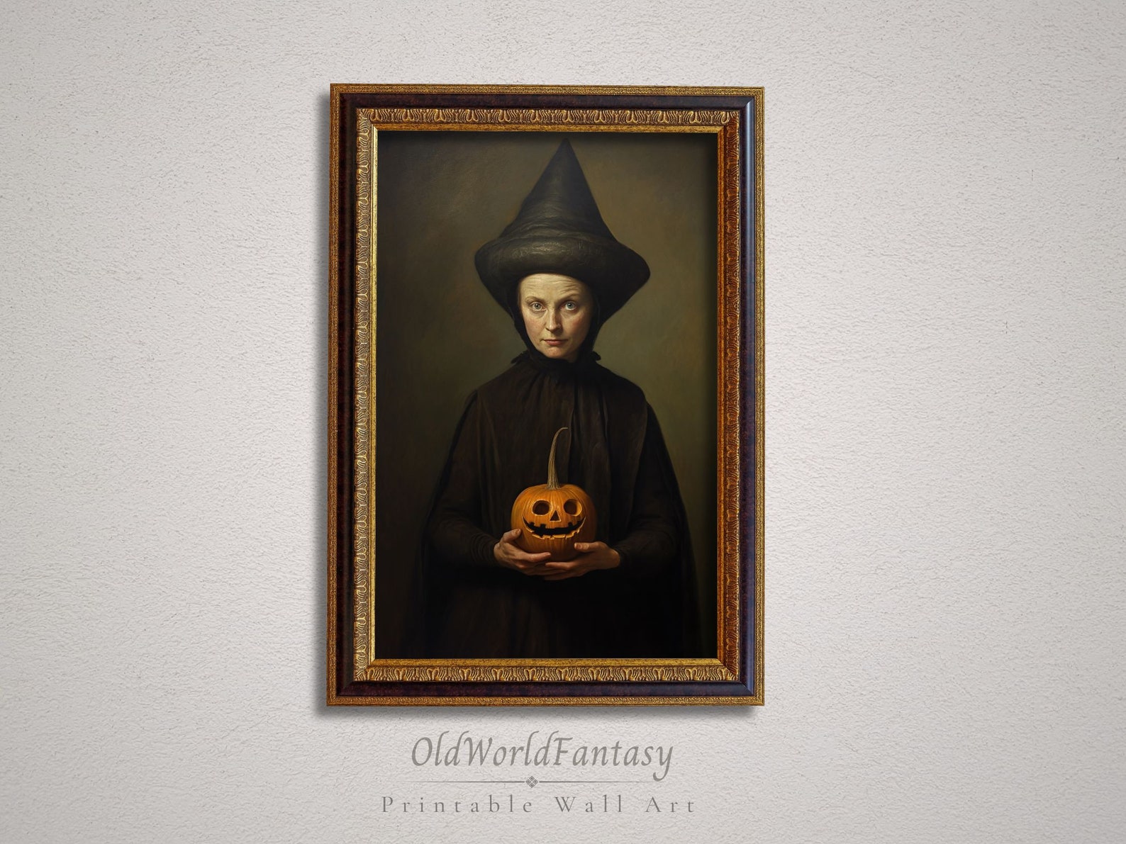 Witch Portrait Paint Printable Vintage Wall Art School of - Etsy