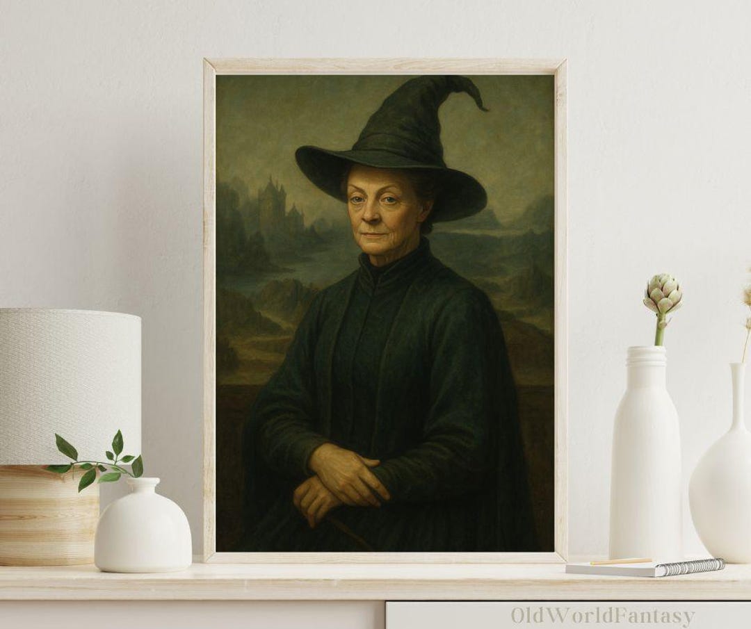 Wizard Professor Portrait, Printable Wall Art, Gioconda Renaissance ...