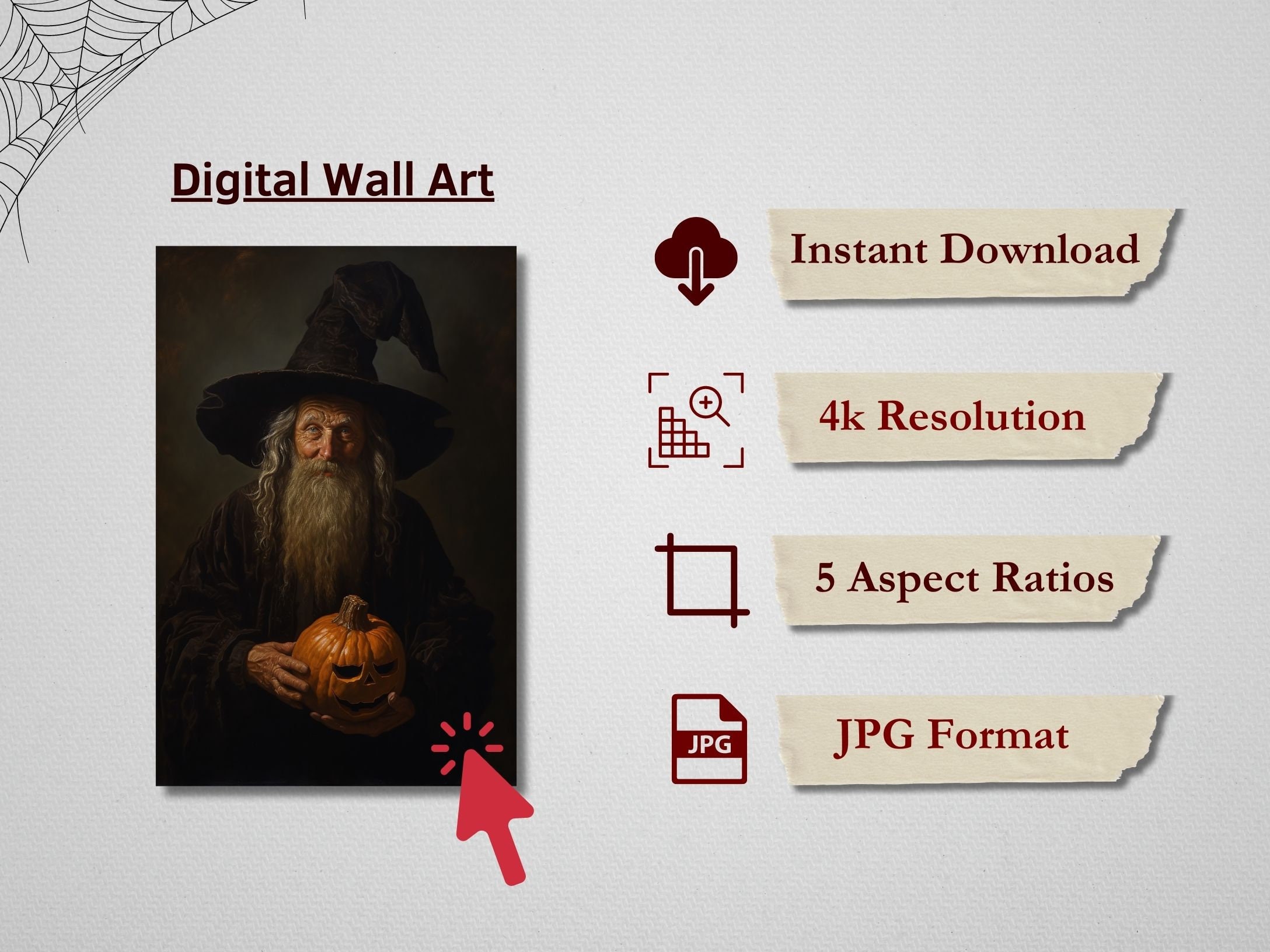 Wizard Portrait Paint Printable Vintage Wall Art School of - Etsy