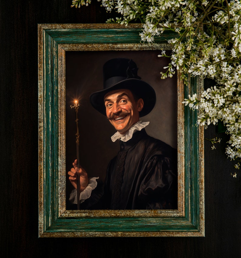 Wizard Portrait Paint Printable Vintage Wall Art School of - Etsy