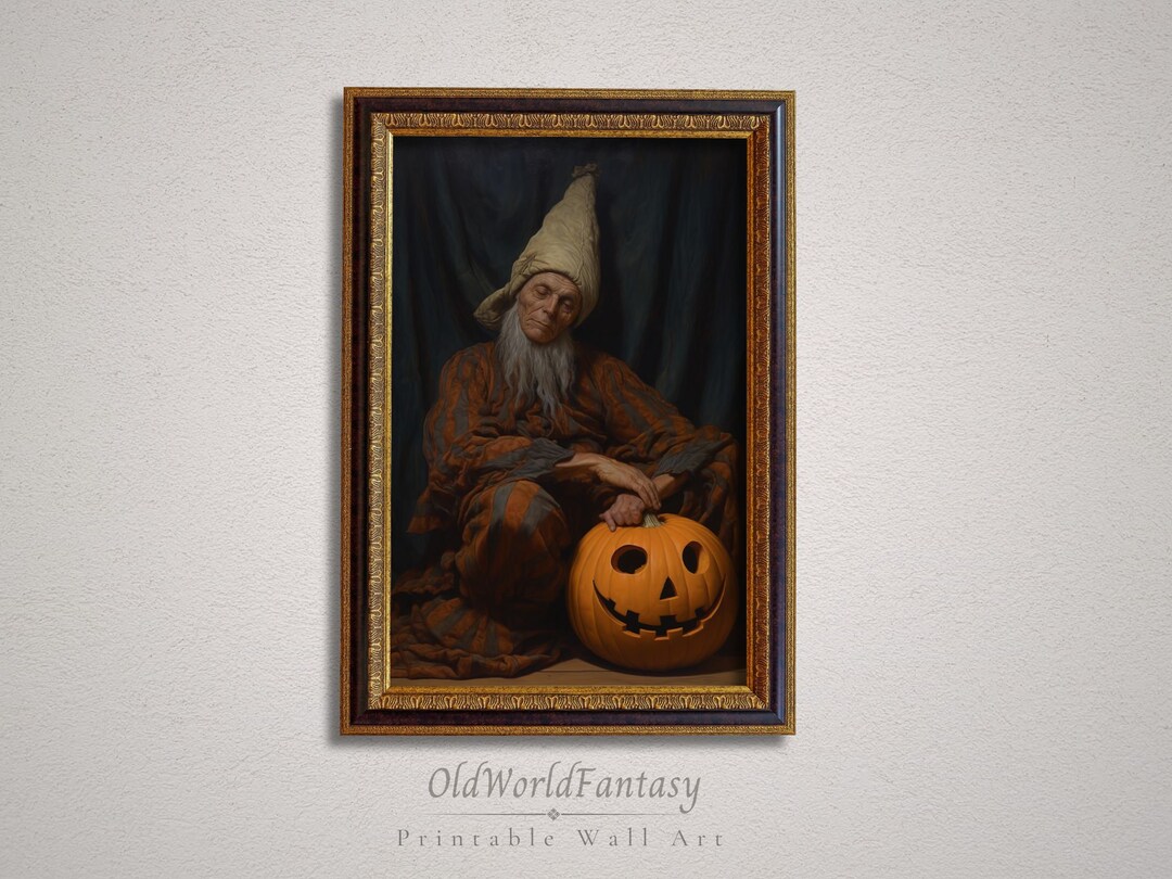 Wizard Portrait Paint Printable Vintage Wall Art School of - Etsy